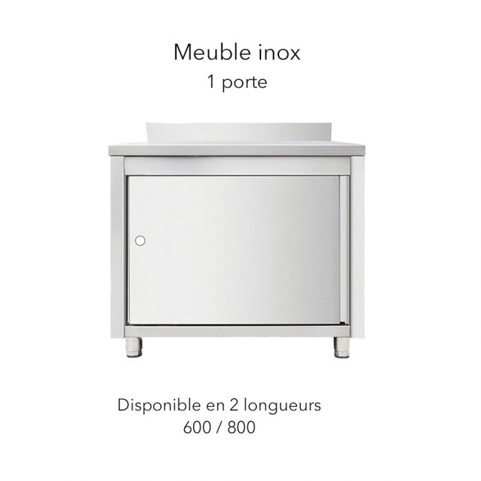 Meuble en inox 1 porte – Matériel de Cuisine Professionnel